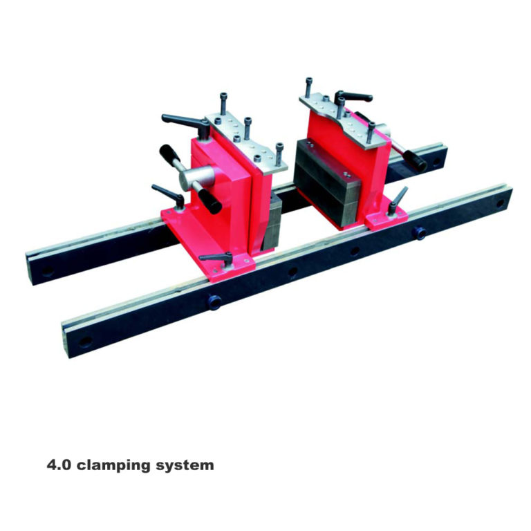 Clamping system for boring machine